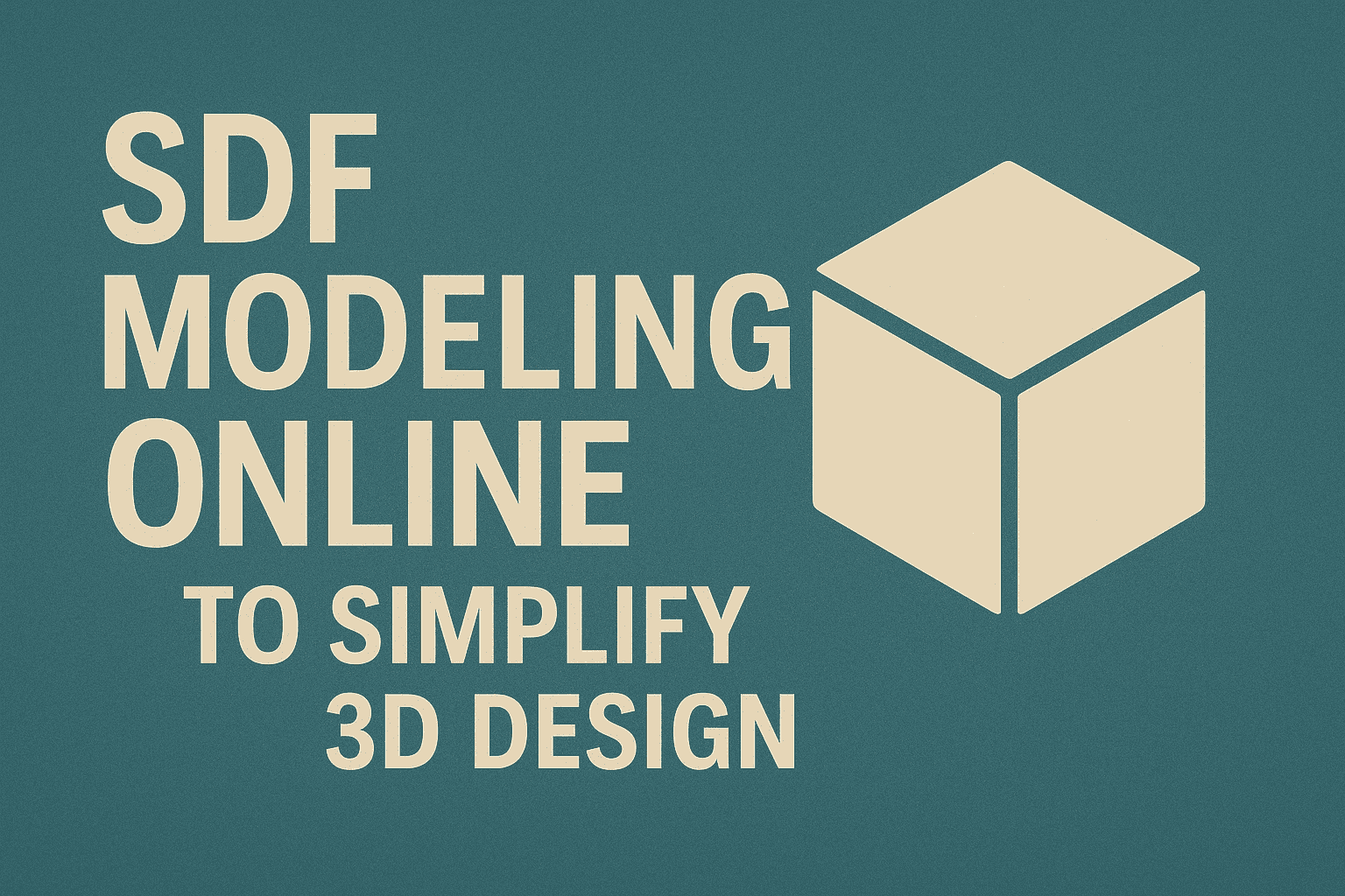 SDF Modeling Online to Simplify 3D Design